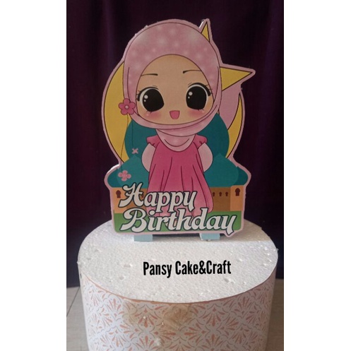 Jual Cake topper Santri / Islamic Girl mini EKONOMIS | Shopee Indonesia