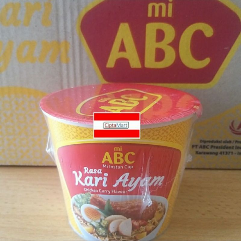 Jual Mie Instant Cup ABC Kari Ayam 12 x 60gr ( 1 dus ) | Shopee Indonesia