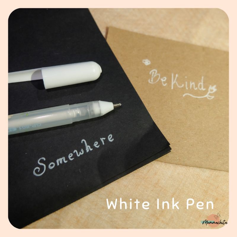 Jual White Ink Gel Pen Pulpen Tinta Putih Chaue | Shopee Indonesia