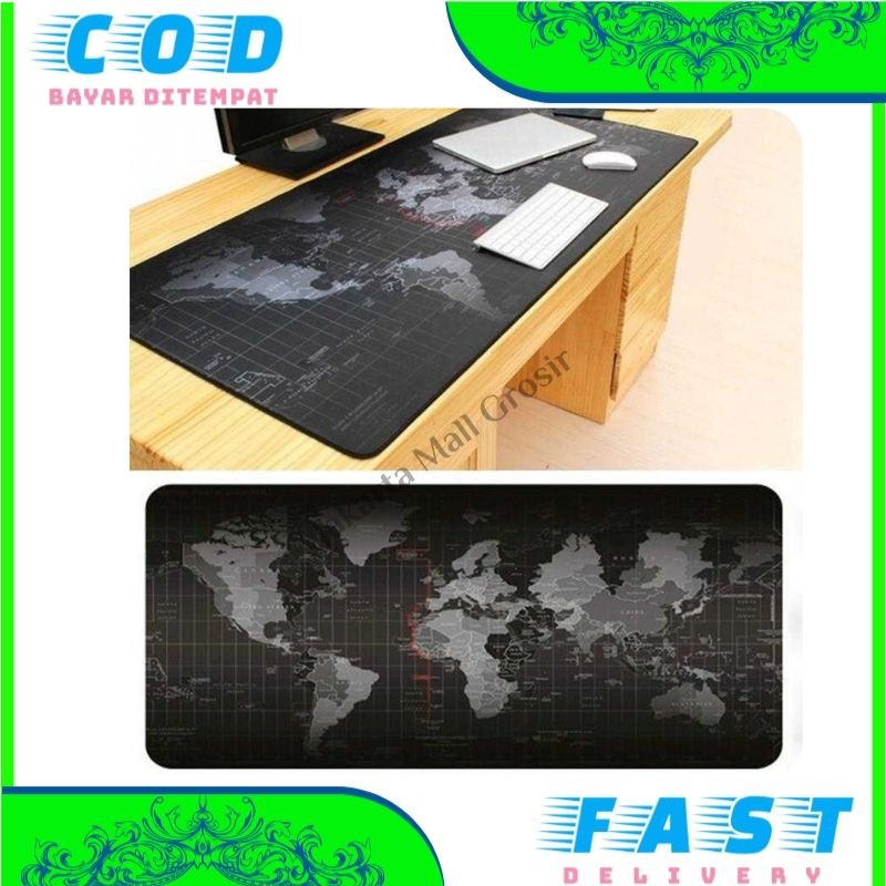 Jual Tempat Mouse Gaming - Gaming Mouse Pad XL Desk Mat Motif Peta ...