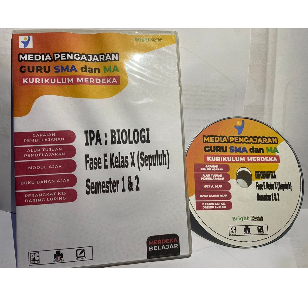 Jual CD MODUL AJAR SMA/MA IPA : BIOLOGI FASE E ( KELAS X ) | Shopee Indonesia