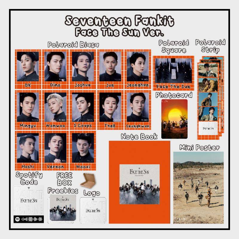 Jual K-POP SEVENTEEN FACE THE SUN VER. MINI FANKIT / FANKIT SEVENTEEN ...
