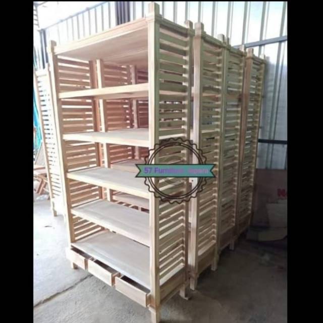 Jual Rak Hias tempat buku/RakBoneka/Tas Pajangan jati Mentahan | Shopee ...