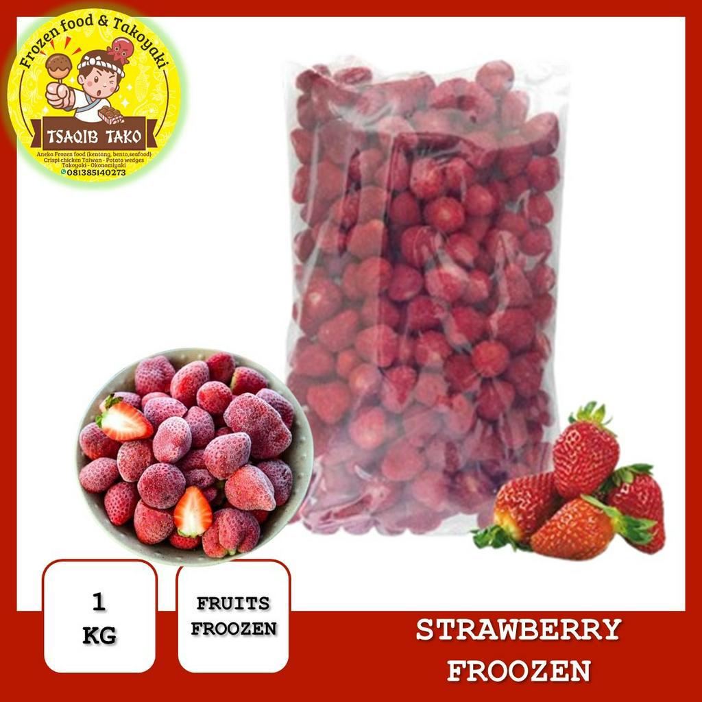Jual PROMO 1kg Frozen Strawberry Premium Buah Beku Stroberi IQF Berry | Shopee Indonesia