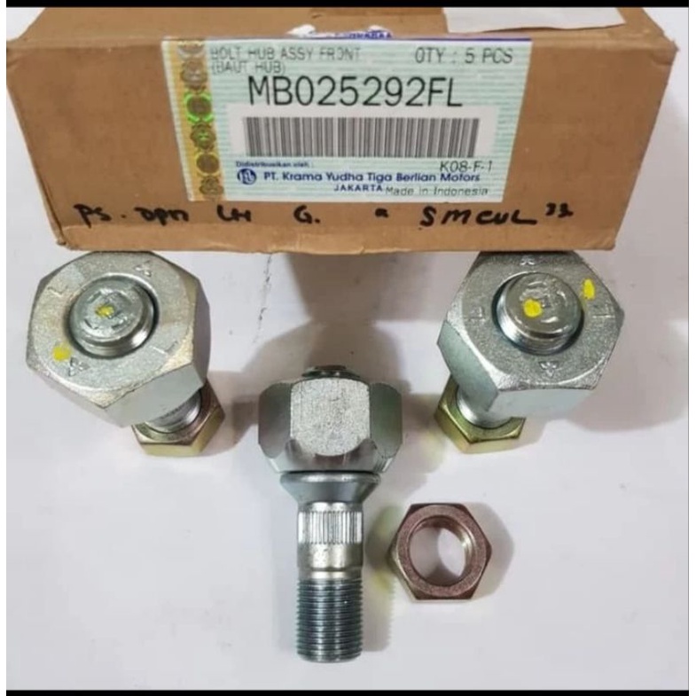 Jual 1 BIJI Baut Roda Depan / Front Hub Bolt Nut Colt Diesel Ragasa 100PS / 120PS / 135PS Merk ...