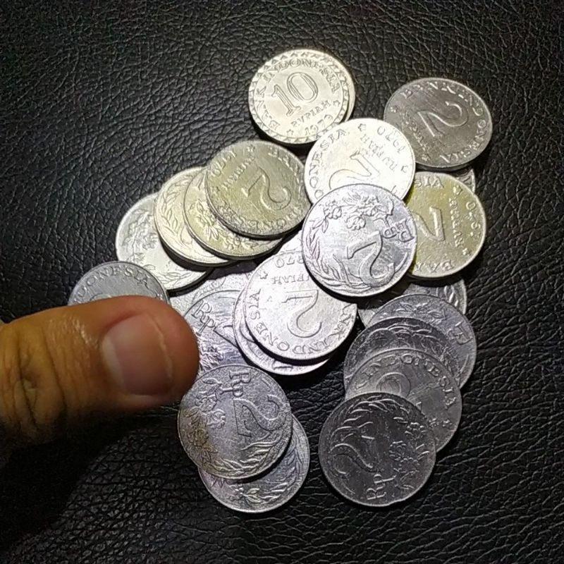 Jual uang koin kuno 2 rupiah tahun 1970 aluminium bahan mahar 2022 ...