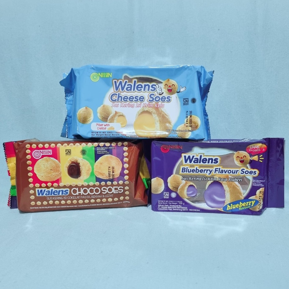 Jual Nissin Walens Choco Soes / Walens Blueberry Soes / Walens Cheese ...