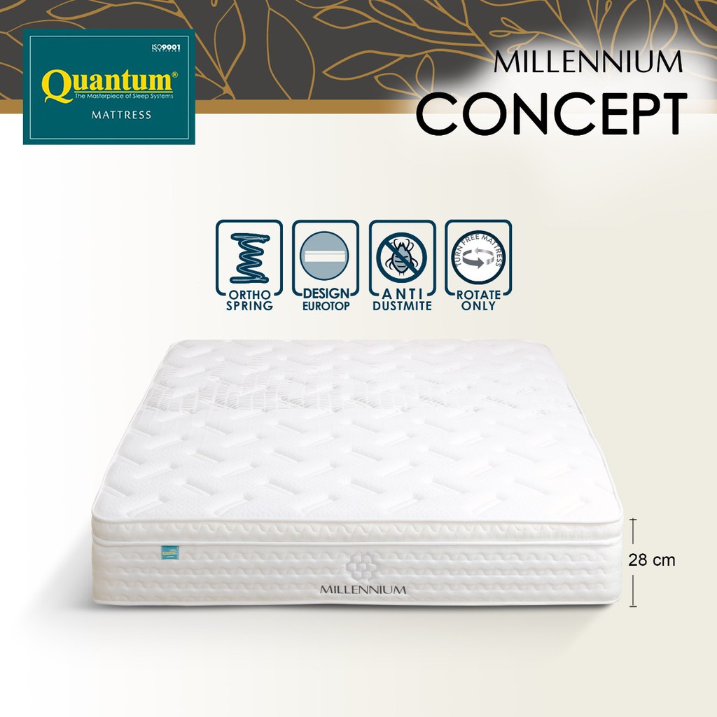 Jual Quantum Kasur Millenium Eurotop 160x200x28 cm-Hanya Kasur | Shopee ...
