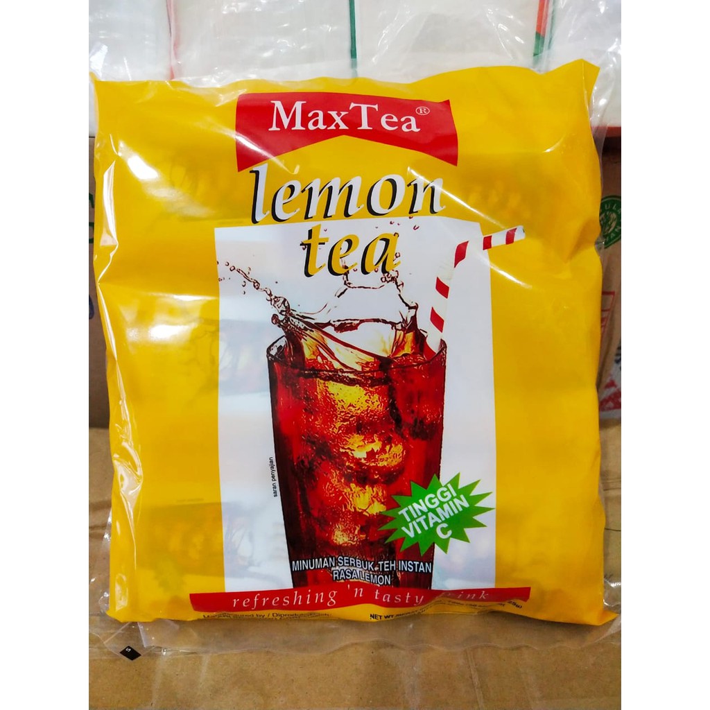 Jual MaxTea Lemon Tea 750 gram Isi 30 Sachet Teh Instant Rasa Lemon | Shopee Indonesia