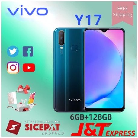 Jual VIVO Y17 RAM 6/128GB 8/256GB 13MP depan 20MP Kamera Belakang Layar 6.35 inci HP Garansi 1 ...