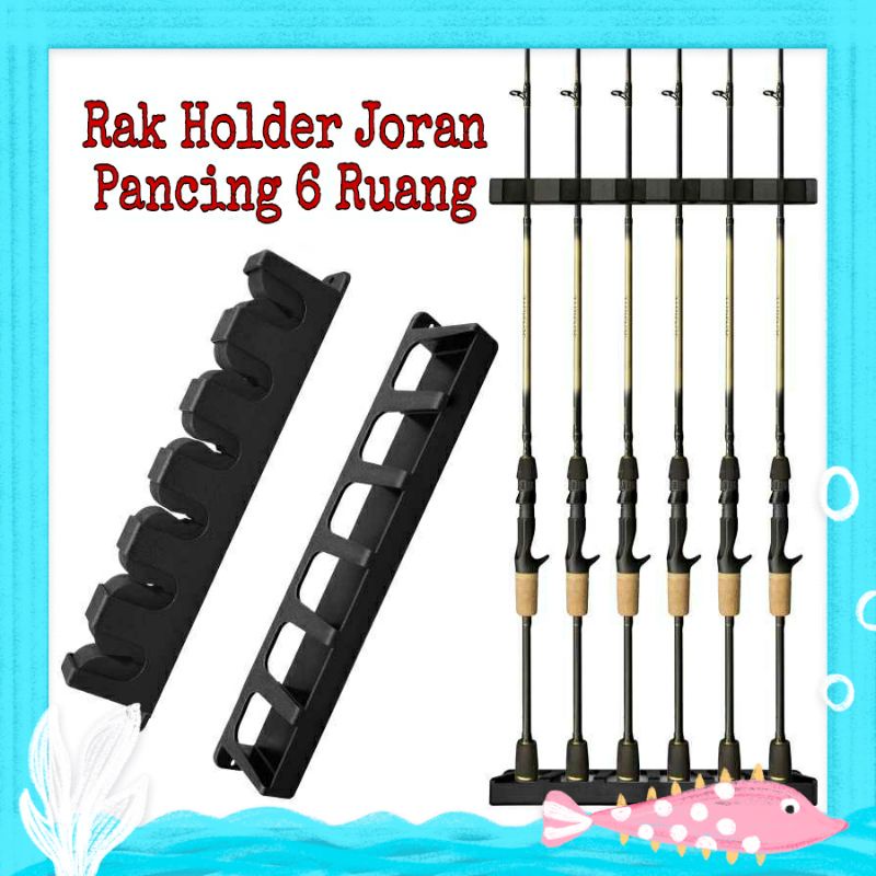 Jual Rak Holder Joran Pancing 6 Slot Wall Mount Fishing Rod | Shopee ...