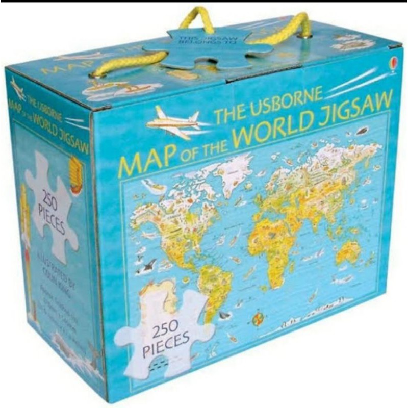 Jual USBORNE 250 PIECE MAP OF THE WORLD JIGSAW | Shopee Indonesia