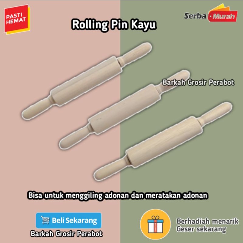 Jual Rolling pin alat perata penggiling penggilas pengiring pengilas ...