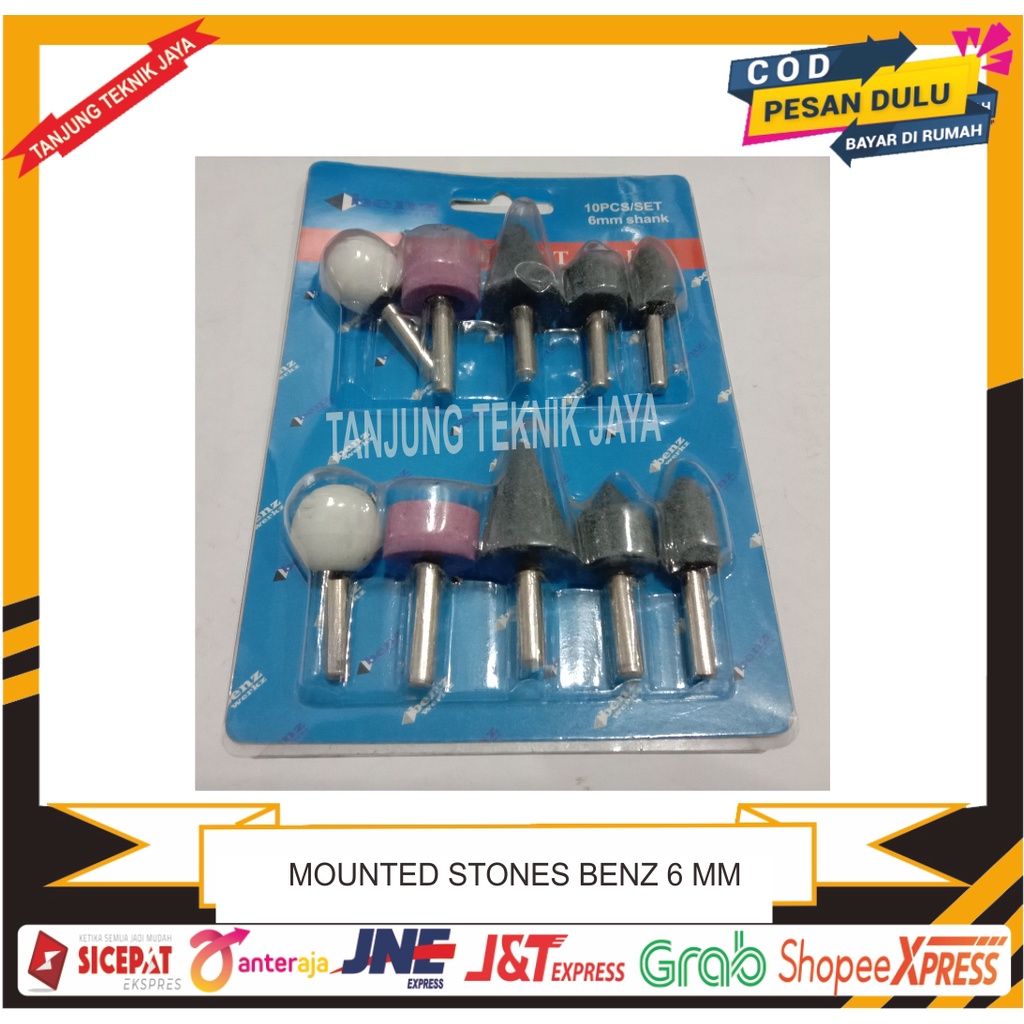 Jual BATU POTONG PAYUNG 6 MM ISI 10 PCS BENZ / MOUNTED STONES 6 MM ...