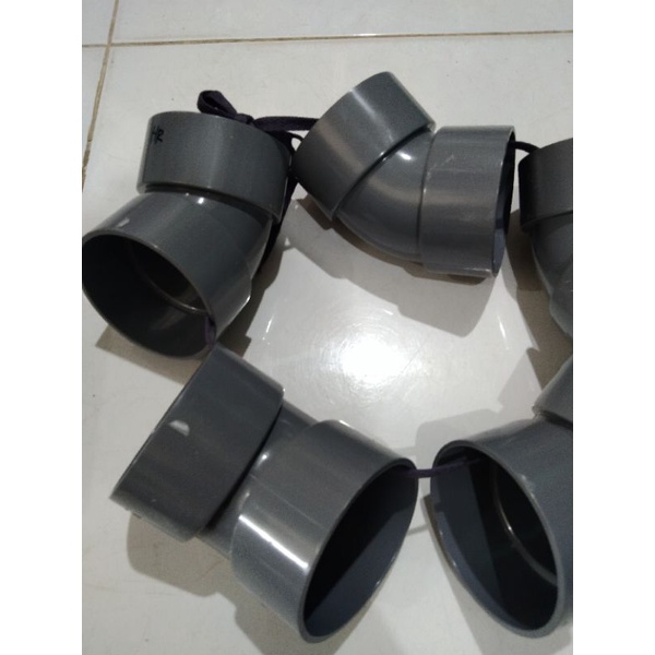 Jual Sambungan elbow pipa knee 45 derajat 2-1/2" VINILON | Shopee Indonesia
