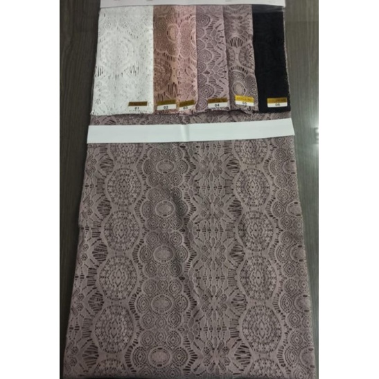 Jual kain broklat/kain brukat/kain kain brokat/lace motif malika. warna ...