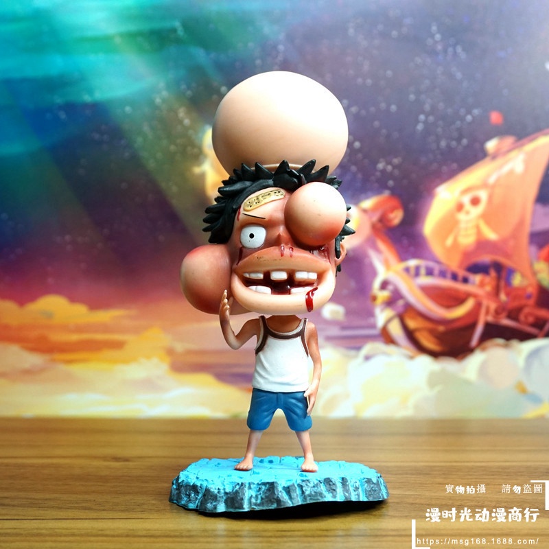 Jual One Piece Luffy Muka Wound Bonyok Lucu Kocak Aneh Action Figure ...