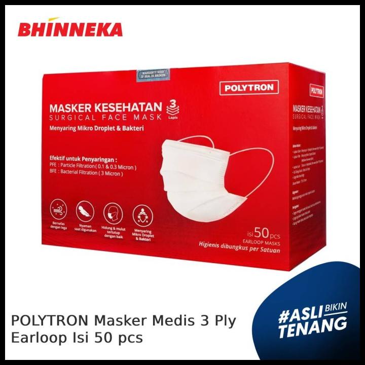 Jual Polytron Masker Medis 3 Ply Earloop Isi 50 Pcs | Shopee Indonesia Jual Polytron Masker Medis 3 Ply Earloop Isi 50 Pcs | Shopee Indonesia