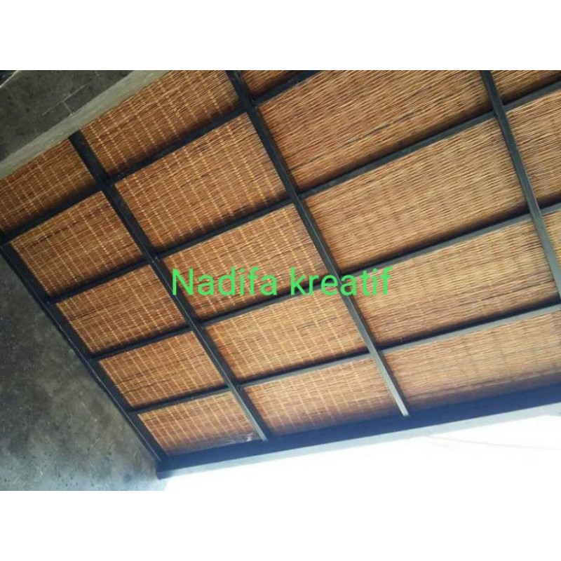 Jual plafon, plapon, atap rumah rotan, rotan Kalimantan, Pulu, kulit ...