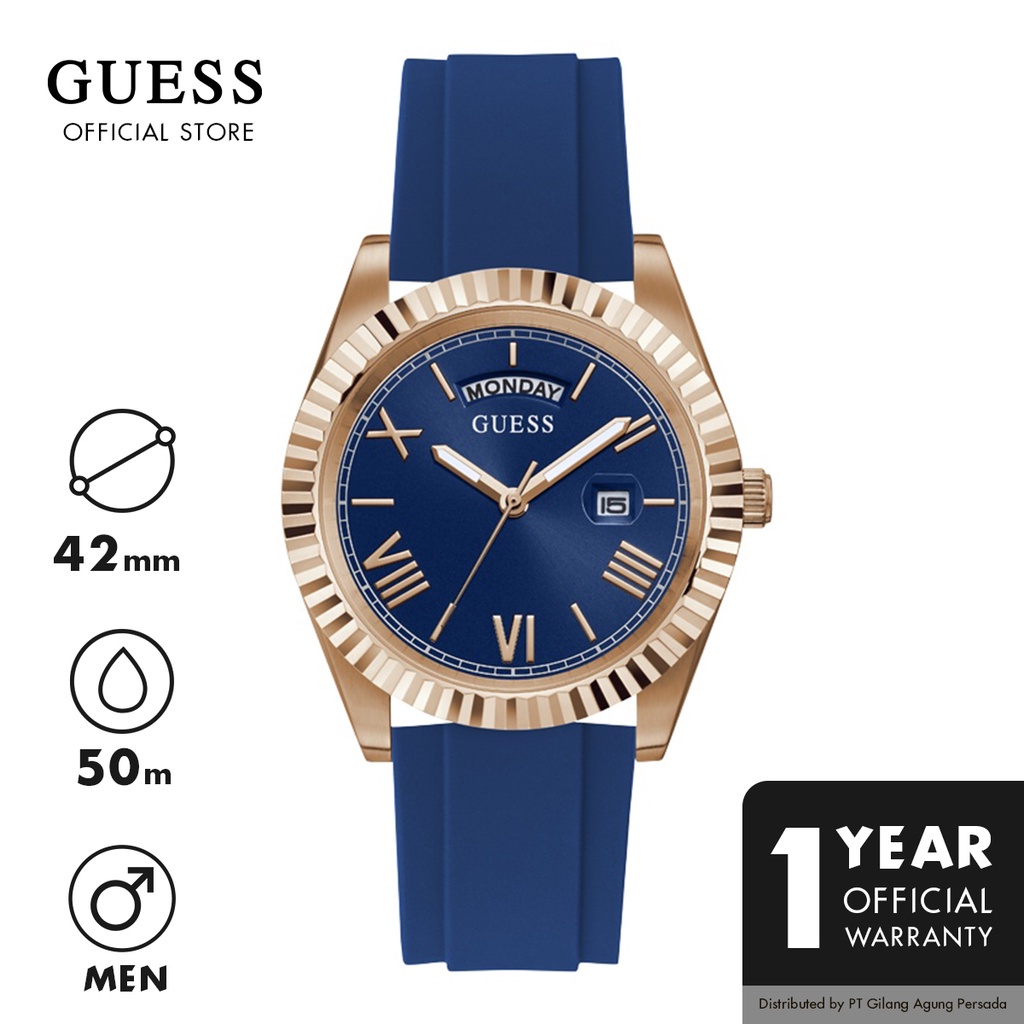 Jual Jam Tangan Guess Original Pria Blue CONNOISSEUR - GW0335G2 ...