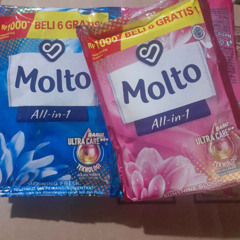 Jual Molto Eceran 1000 1renteng isi 6sachet (bonus 1sachet) | Shopee ...