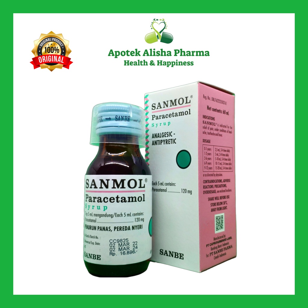 Jual Sanmol Sirup / Forte 60ml / Baby Drops 15ml - Parasetamol Syrup ...