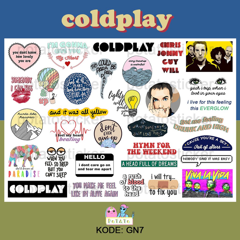 Jual coldplay - sticker tumblr | Shopee Indonesia