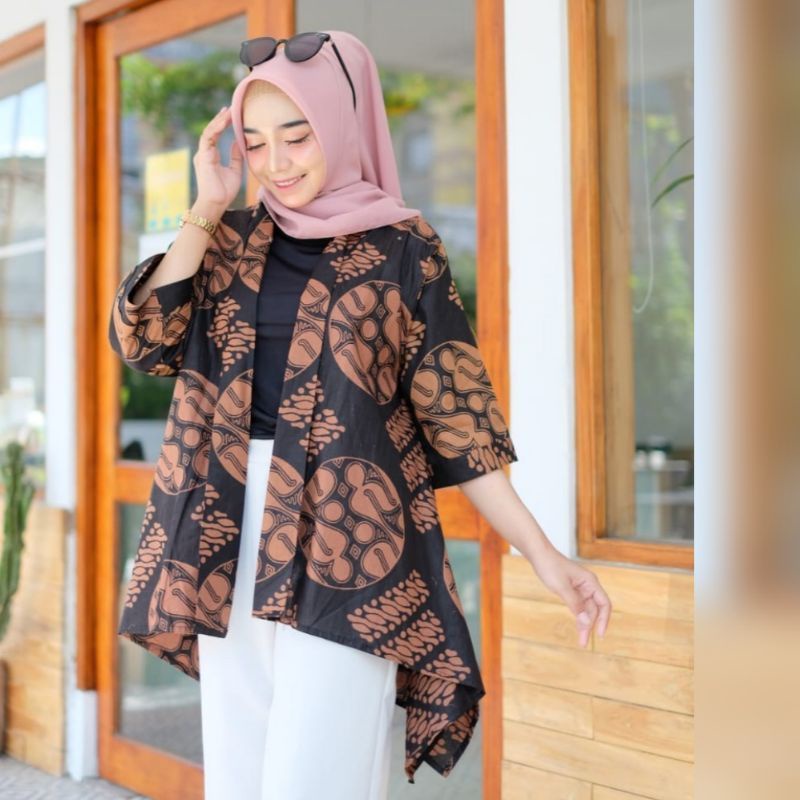 Jual Cardi Batik Jumbo Katun Ori Lokal Baju Luaran Batik Katun Premium ...