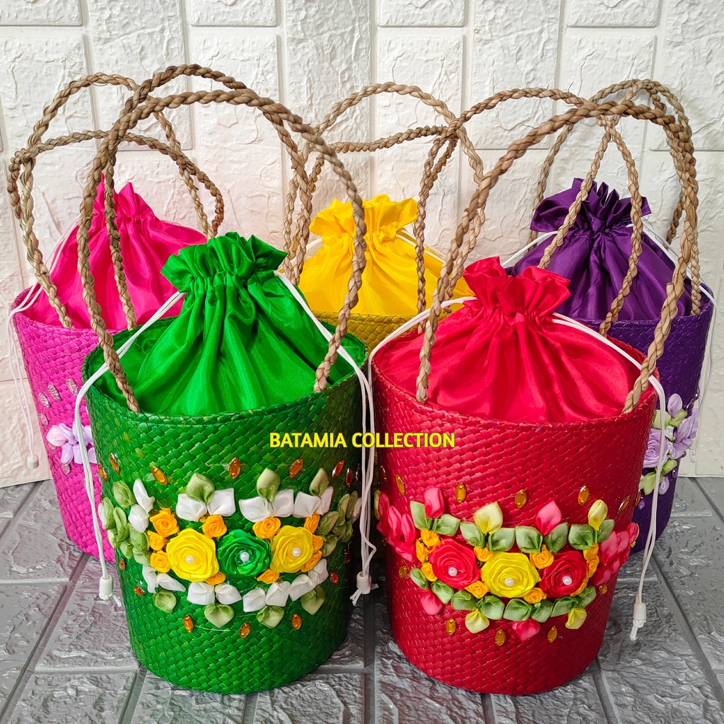 Jual Tas Parcel Bunga Hias Isi 3 Toples Keranjang Hampers Anyaman ...