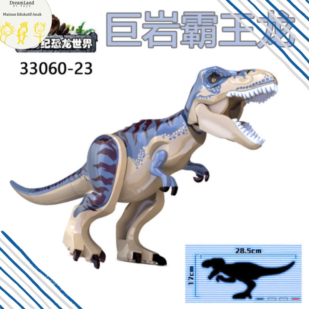 Jual Mainan edukasi anak block boneka Hewan Dinosaurus Trex ...