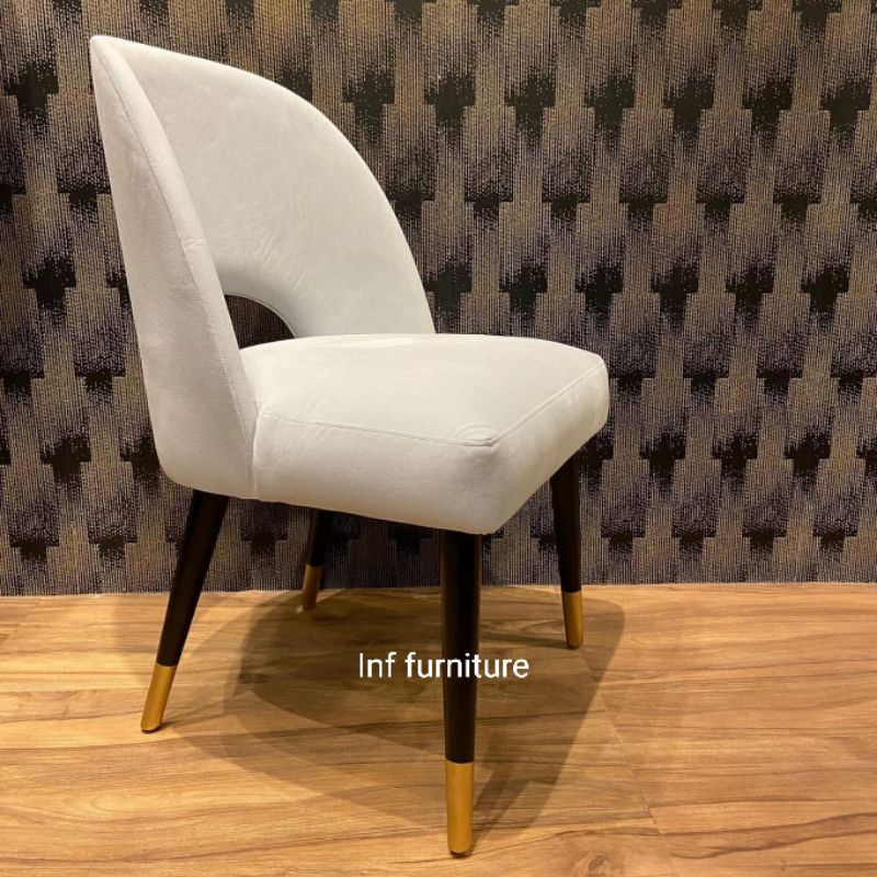 Jual kursi makan minimalis konsep modern premium bludru | Shopee Indonesia
