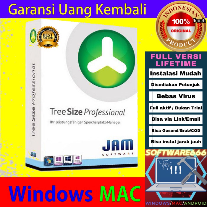 Jual Software Manager Space Harddisk: TreeSize Professional 8 [WIN ...