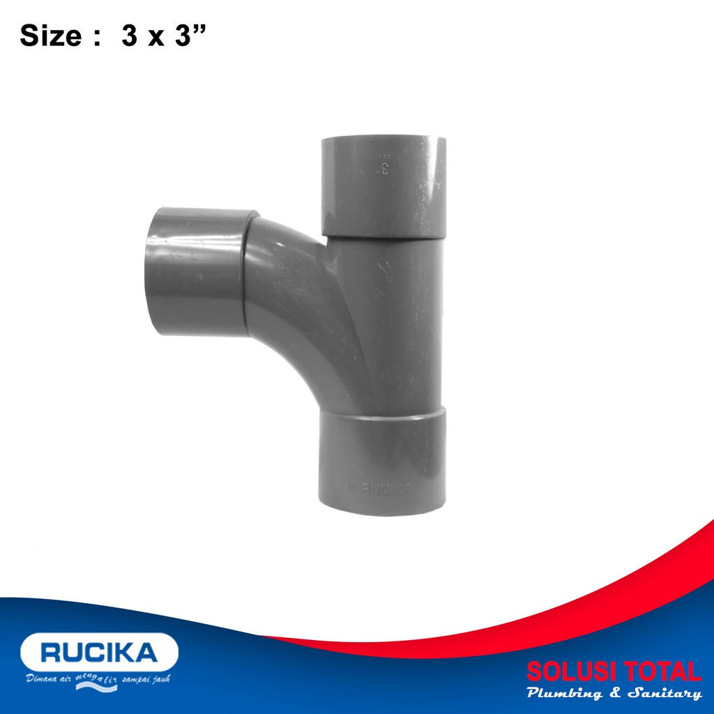 Jual TY 90 Derajat AW 3" Inch Tee Y 90 AW 3" PVC Rucika | Shopee Indonesia