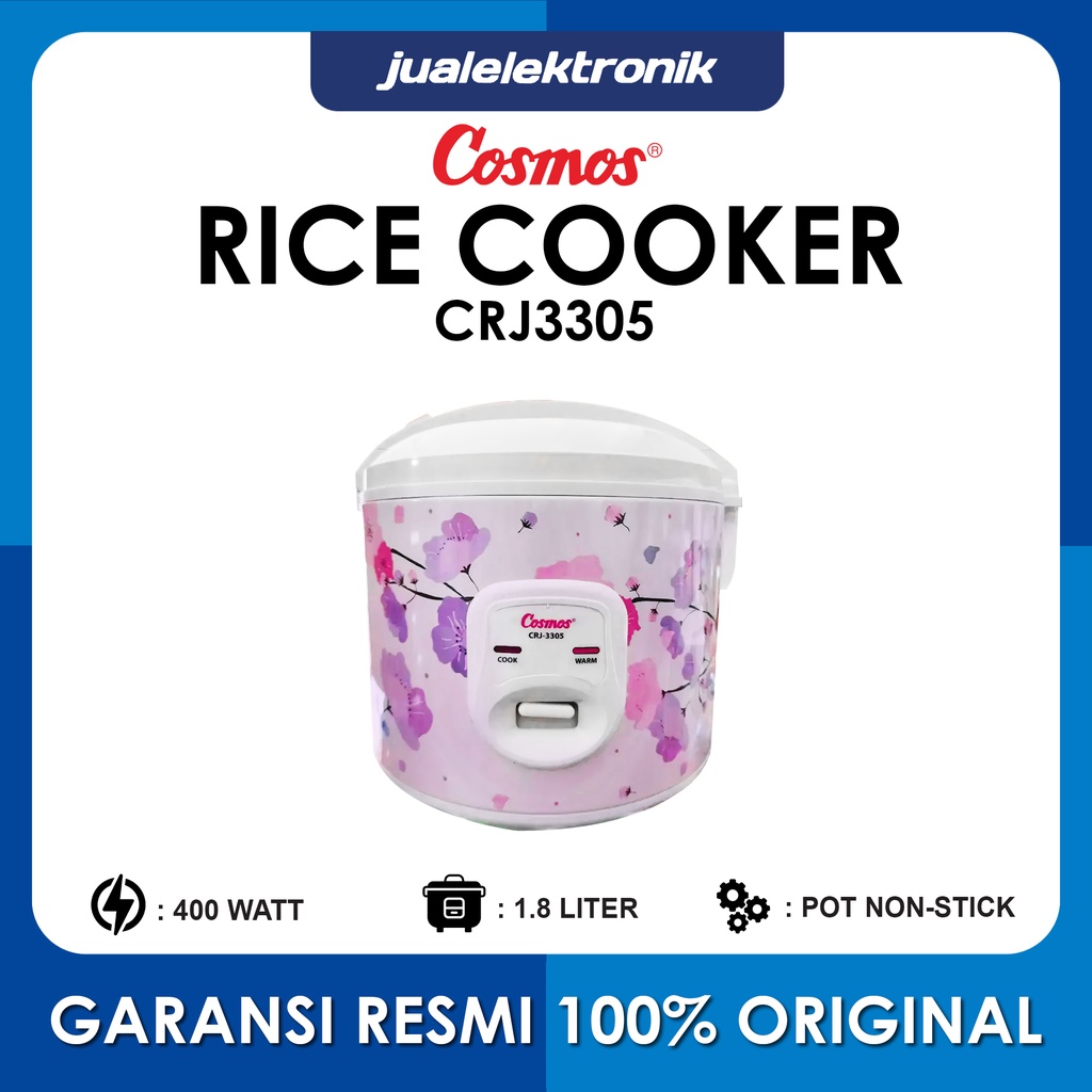 Jual Cosmos CRJ3305 – Magic Com 1.8 Liter 3in1 400 Watt | Shopee Indonesia