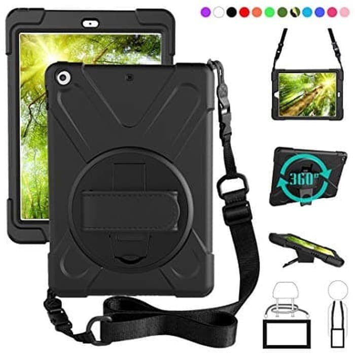 Jual IPAD 5 / 6 2017-2018 Defender Military Hybrid Armor Case Strap ...