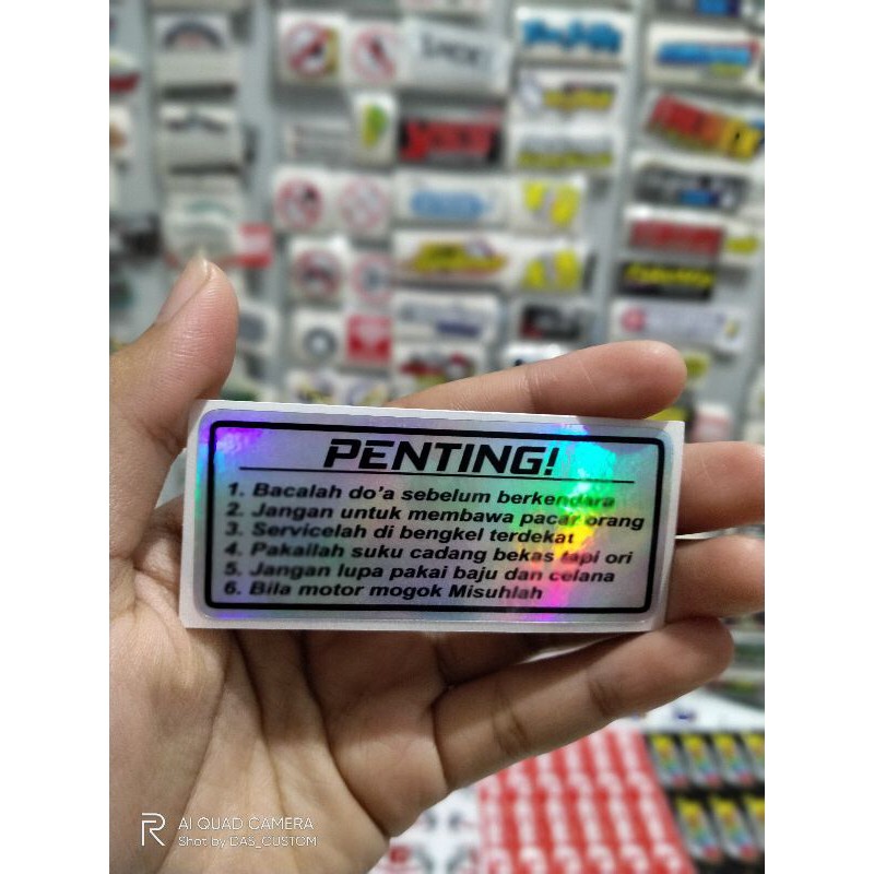 Jual sticker printing PENTING HOLOGRAM | Shopee Indonesia