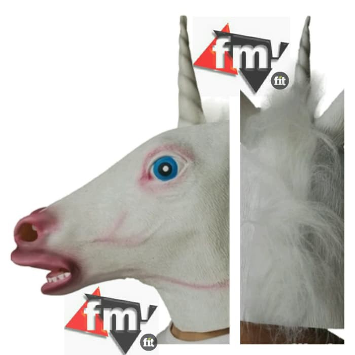 Jual topeng kuda masker unicorn horse mask latex premium karet latex ...