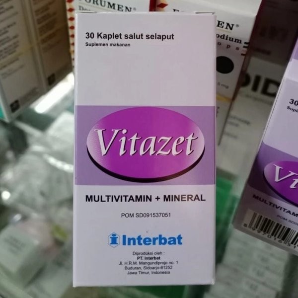 Jual VITAZET Multivitamin Mineral 30kaplet | Shopee Indonesia