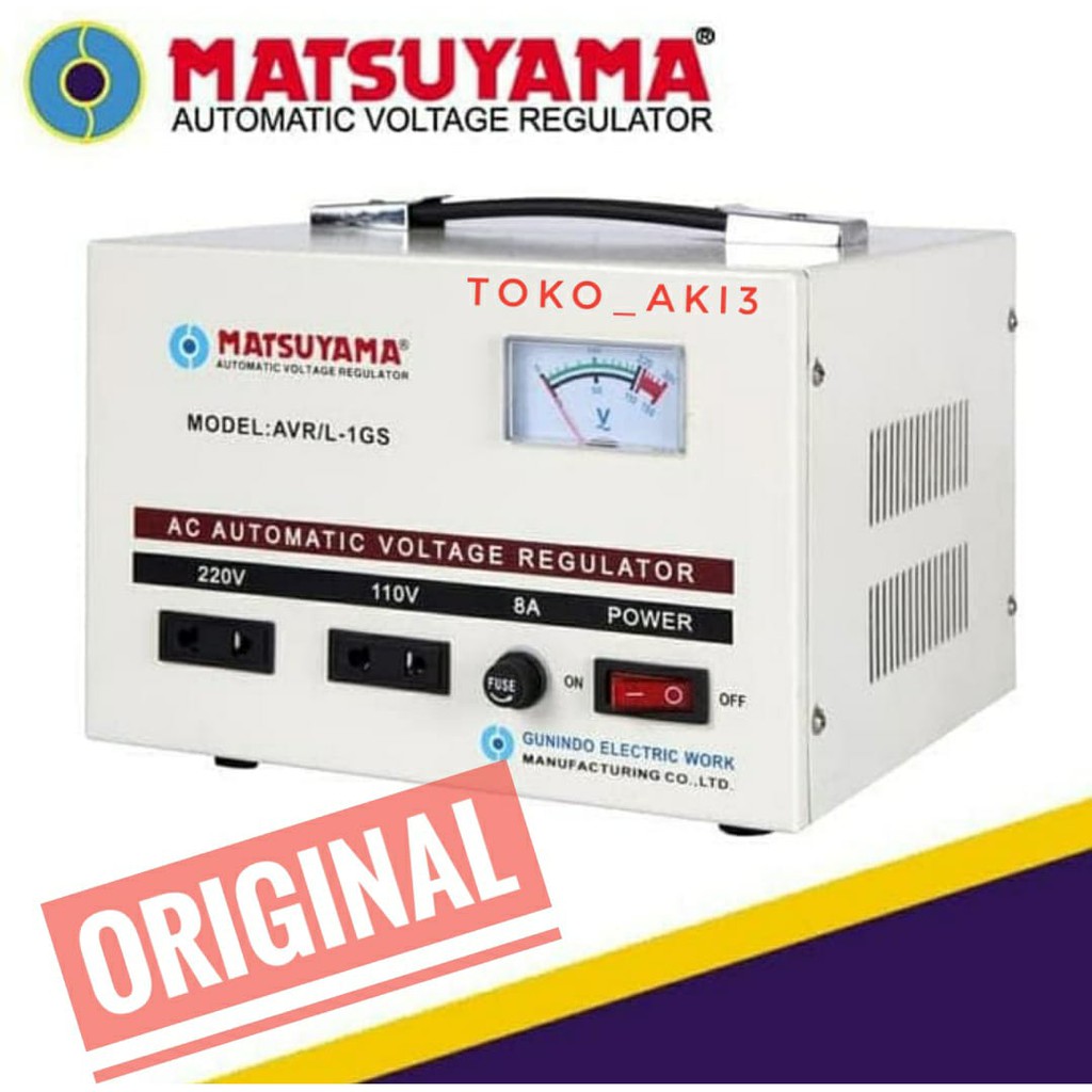Jual Stabilizer Listrik Stavolt Voltage Regulator MATSUYAMA 1000VA ...
