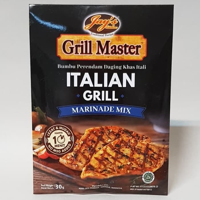 Jual Jay's Grill Master Italian Grill Marinade Mix 30 gr | Shopee Indonesia