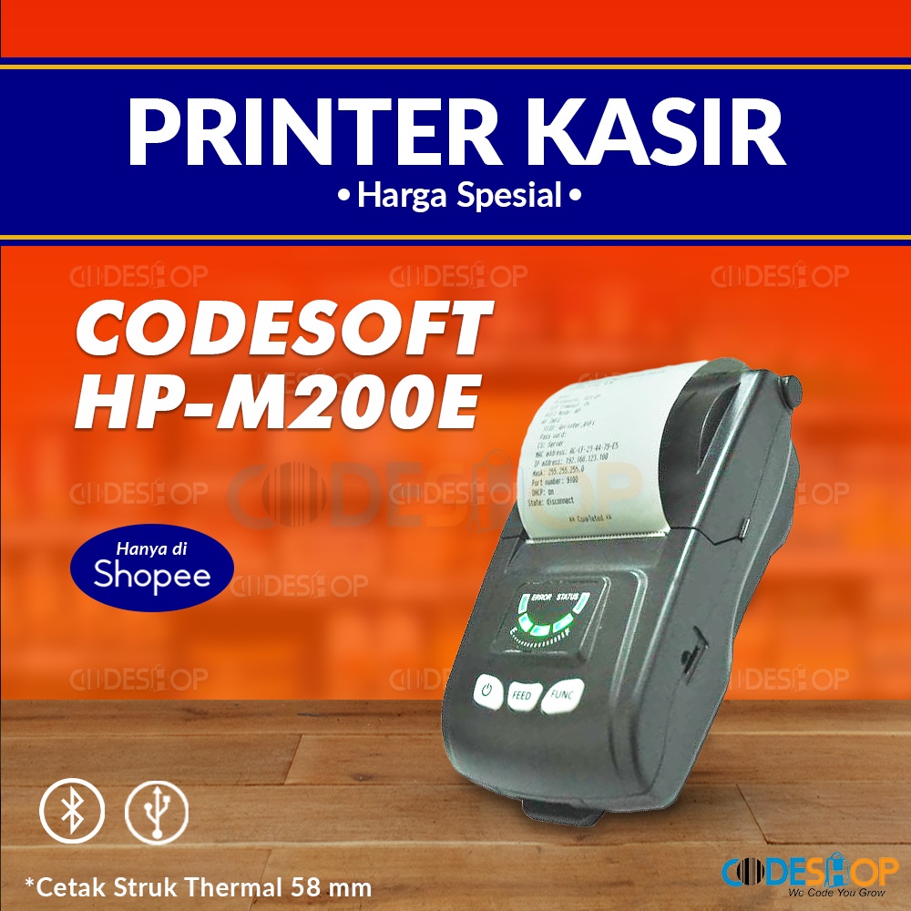 Jual CETAK STRUK KASIR CODESOFT HPM 200e - HPM200e PRINTER BLUETOOTH ...