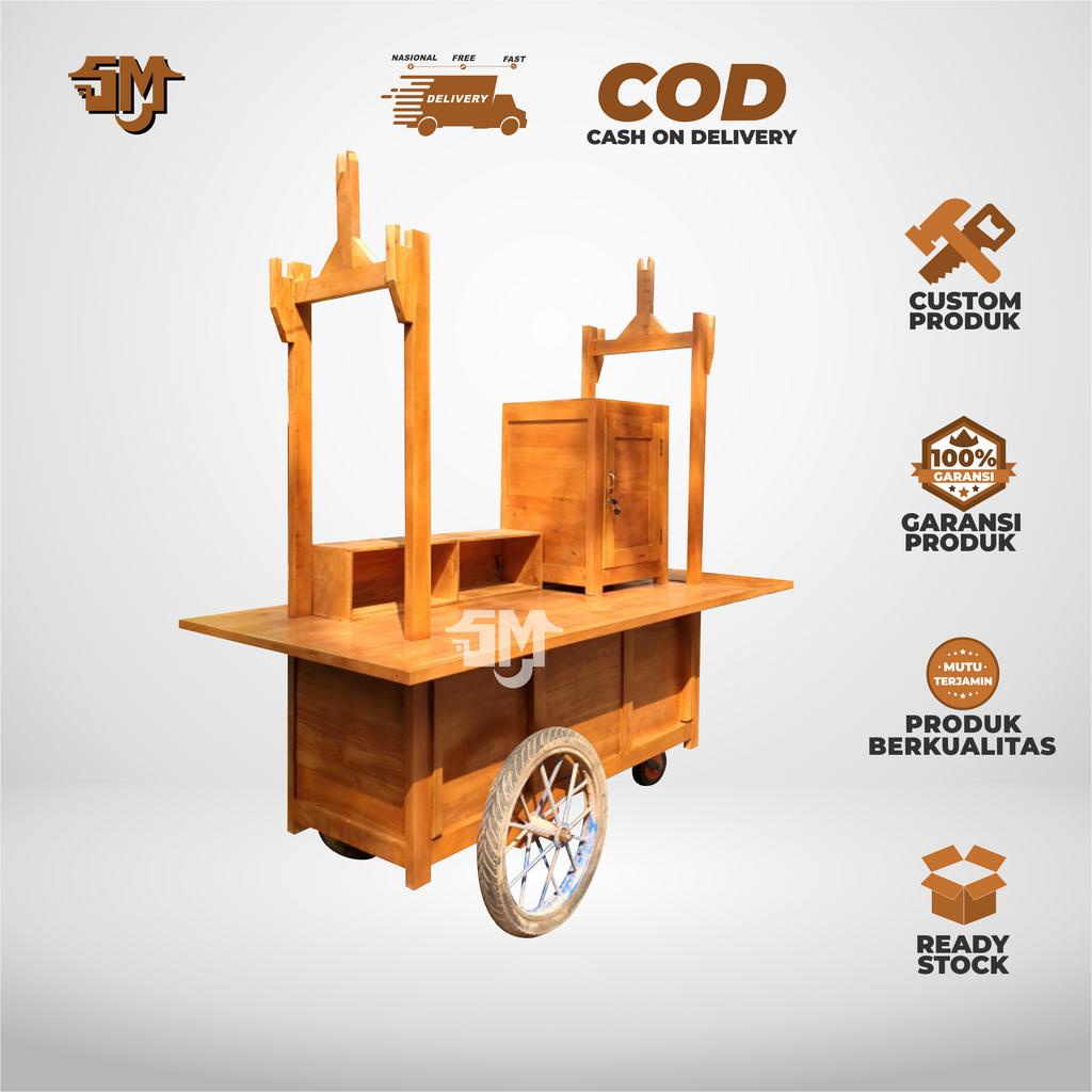 Jual Gerobak Pecel Lele/Stand Makanan Pecel Lele/Grobak Kayu Kekinian ...