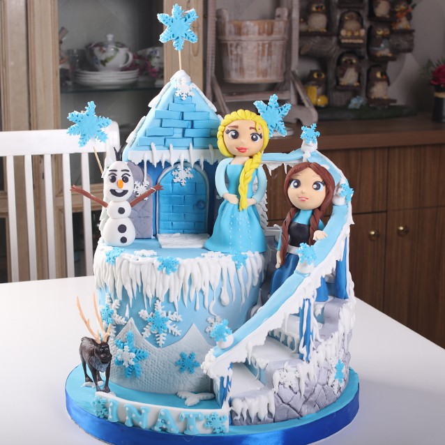 Jual Kue Ulang Tahun / Birthday Cake model FROZEN diameter 20 cm ...