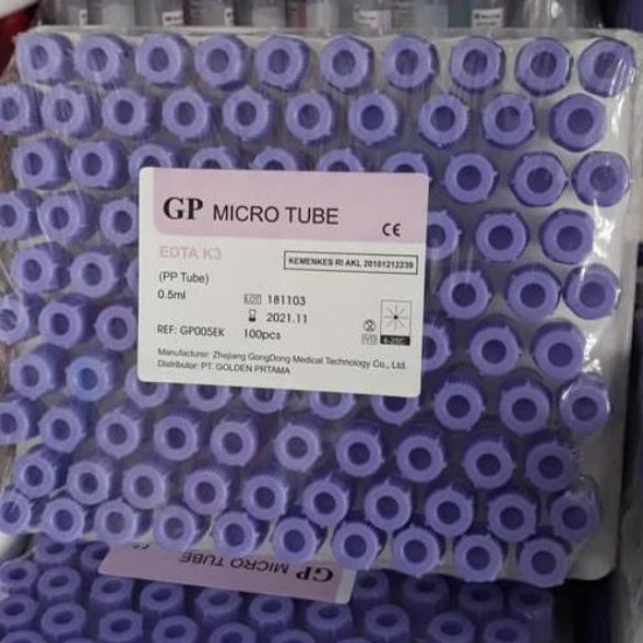 Jual tabung sample darah micro tube edta k3 0.5ml plastik | Shopee ...