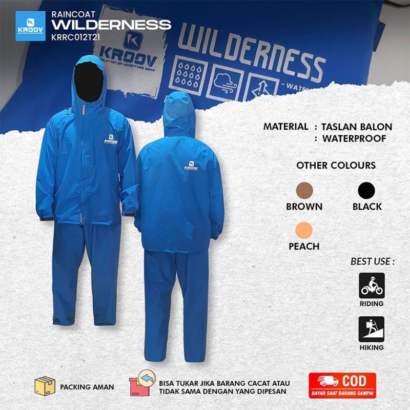 Jual Raincoat Jas Hujan Full Seal jahitan Kroov Wildernes 100% Original ...