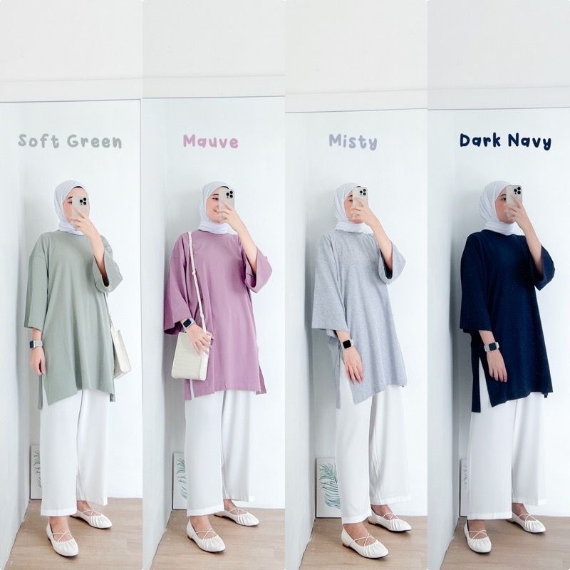 Jual MYZA OVERSIZE XXL SLIT BLOUSE | Shopee Indonesia