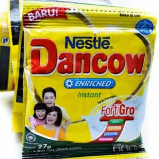 Jual Dancow fortiGro sachet vanila renteng 27gr coklat | Shopee Indonesia