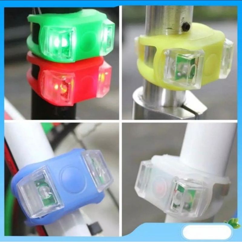 Jual Lampu sepeda LED STROBO depan belakang slim roadbike MTB bicycle ...
