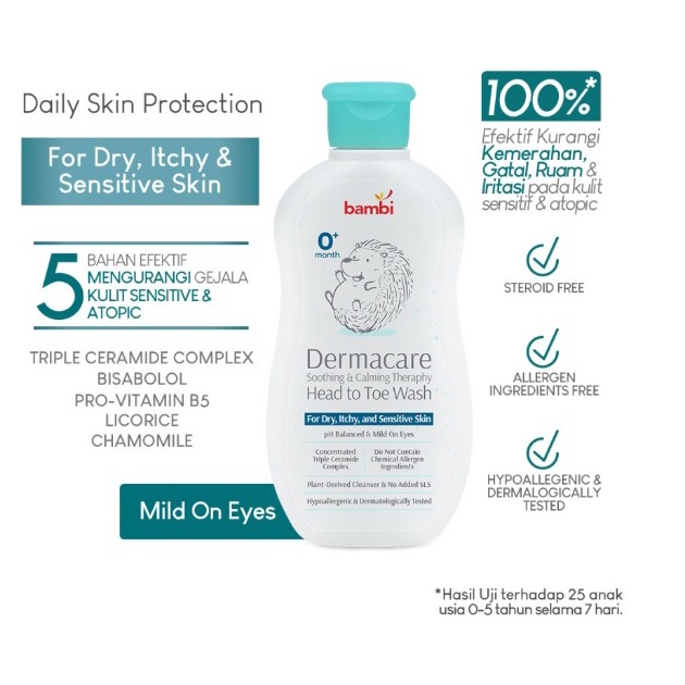 Jual Bambi Baby Dermacare Soothing & Calming Therapy Head To Toe Wash ...