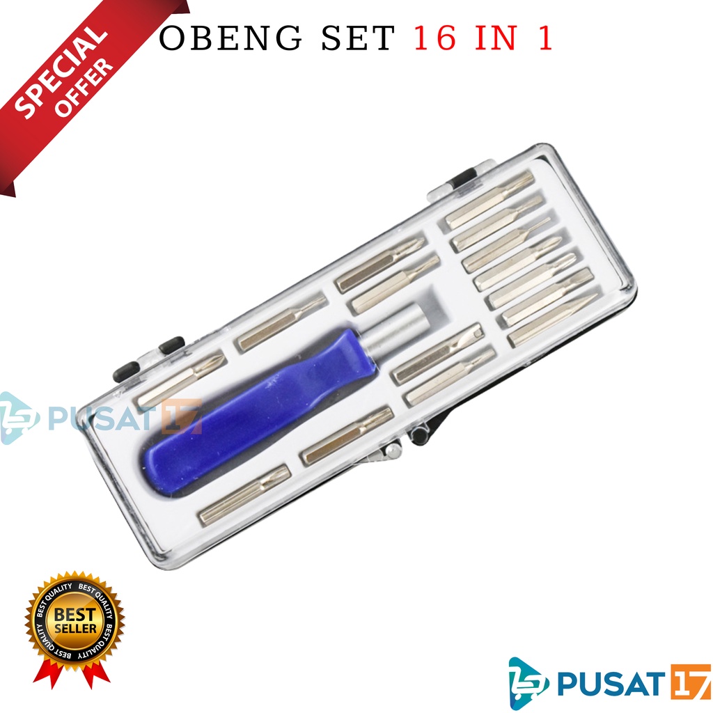 Jual PUSAT17 OBENG SET 16IN1 MULTIFUNGSI / OBENG SET SERBAGUNA / OBENG LAPTOP / OBENG KOMPUTER ...